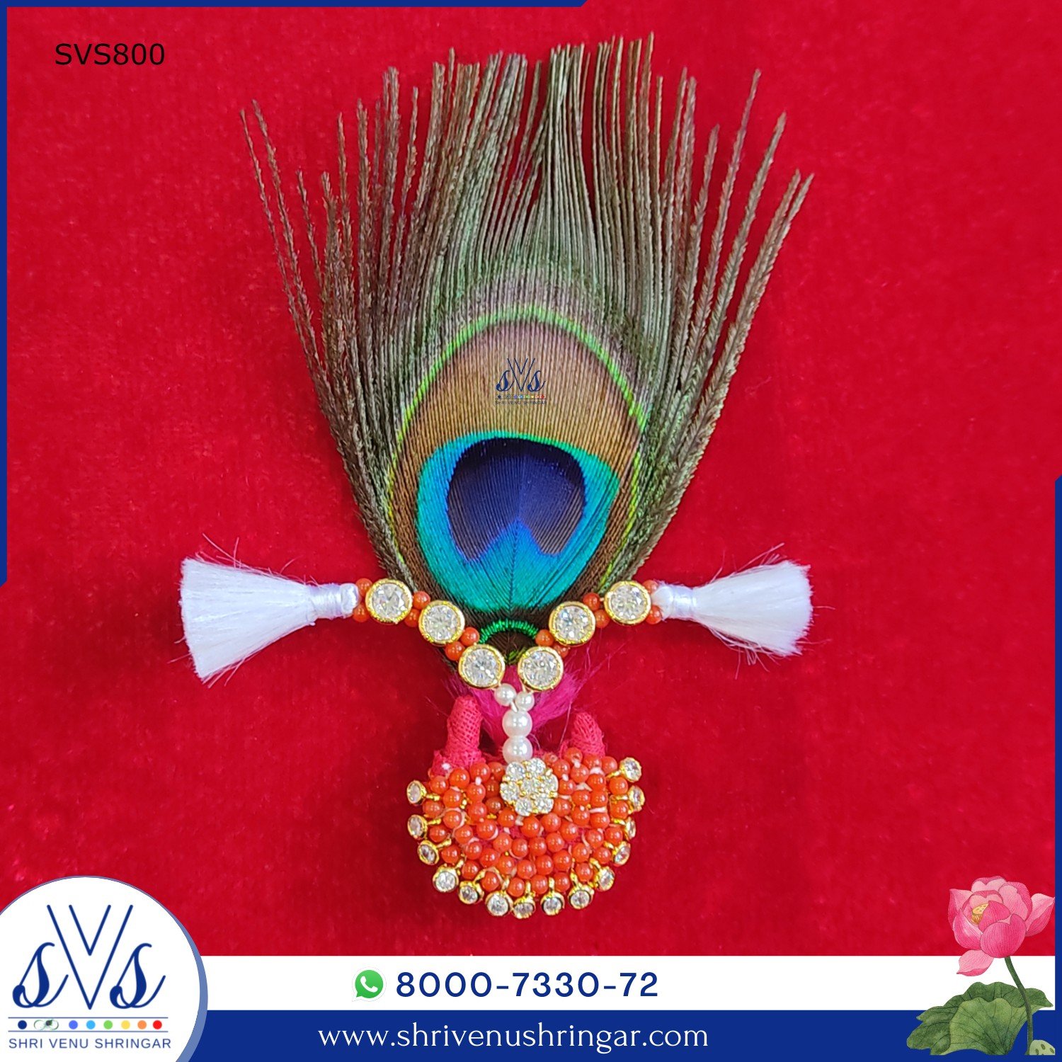 Katra - Heera (Silver) - Shri Venu Shringar - Nathdwara