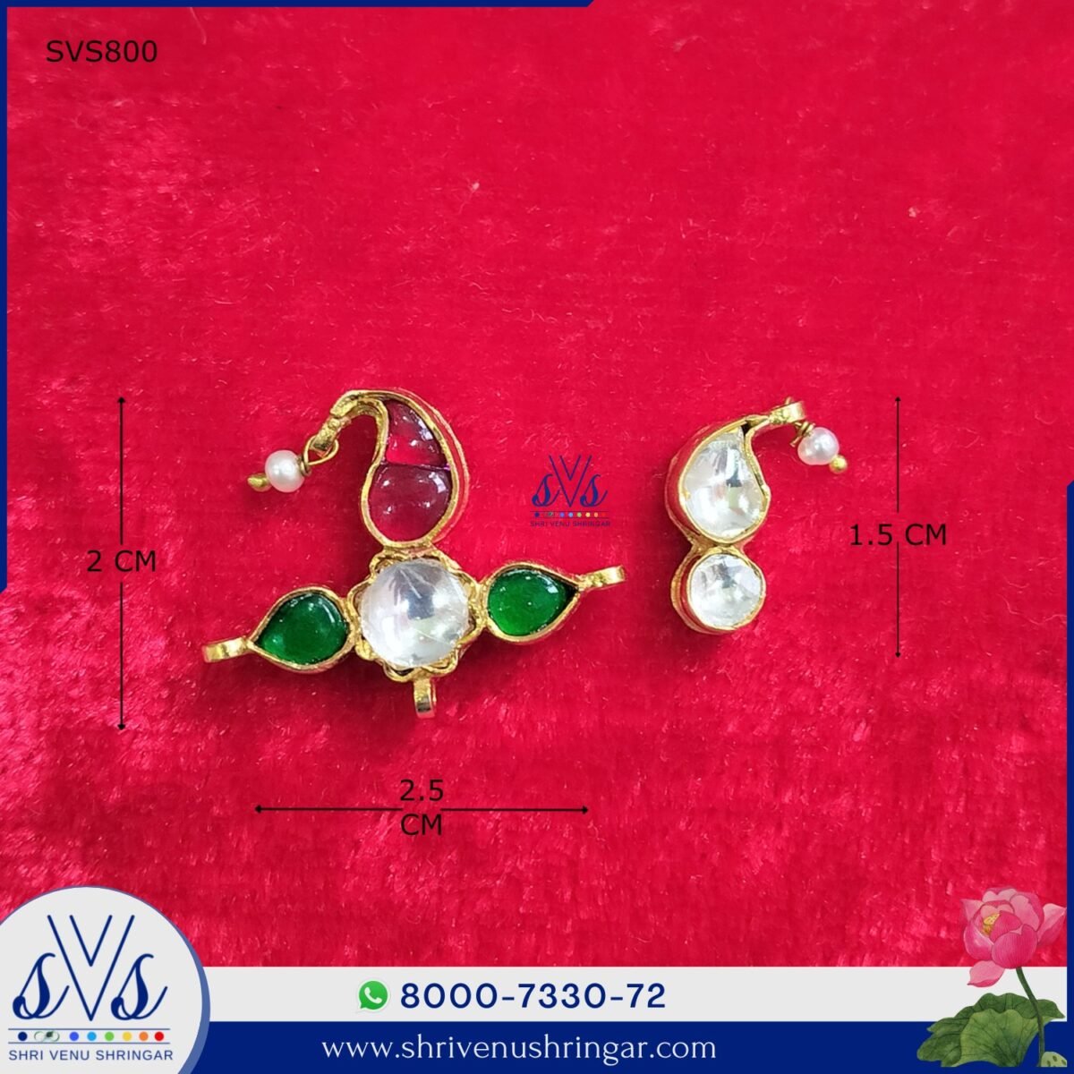 Jadau Sirpech Shishfool - Milma - Shri Venu Shringar - Nathdwara